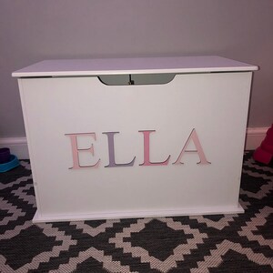 Painted Wooden Letters Names for Toy Boxes, Storage and Nursery Decor ...