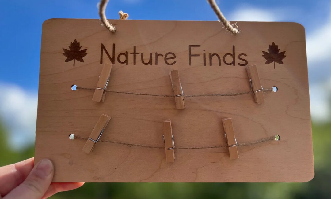 Nature Finds Peg Display Board Scavenger Hunt- Kids Nature Trail ...