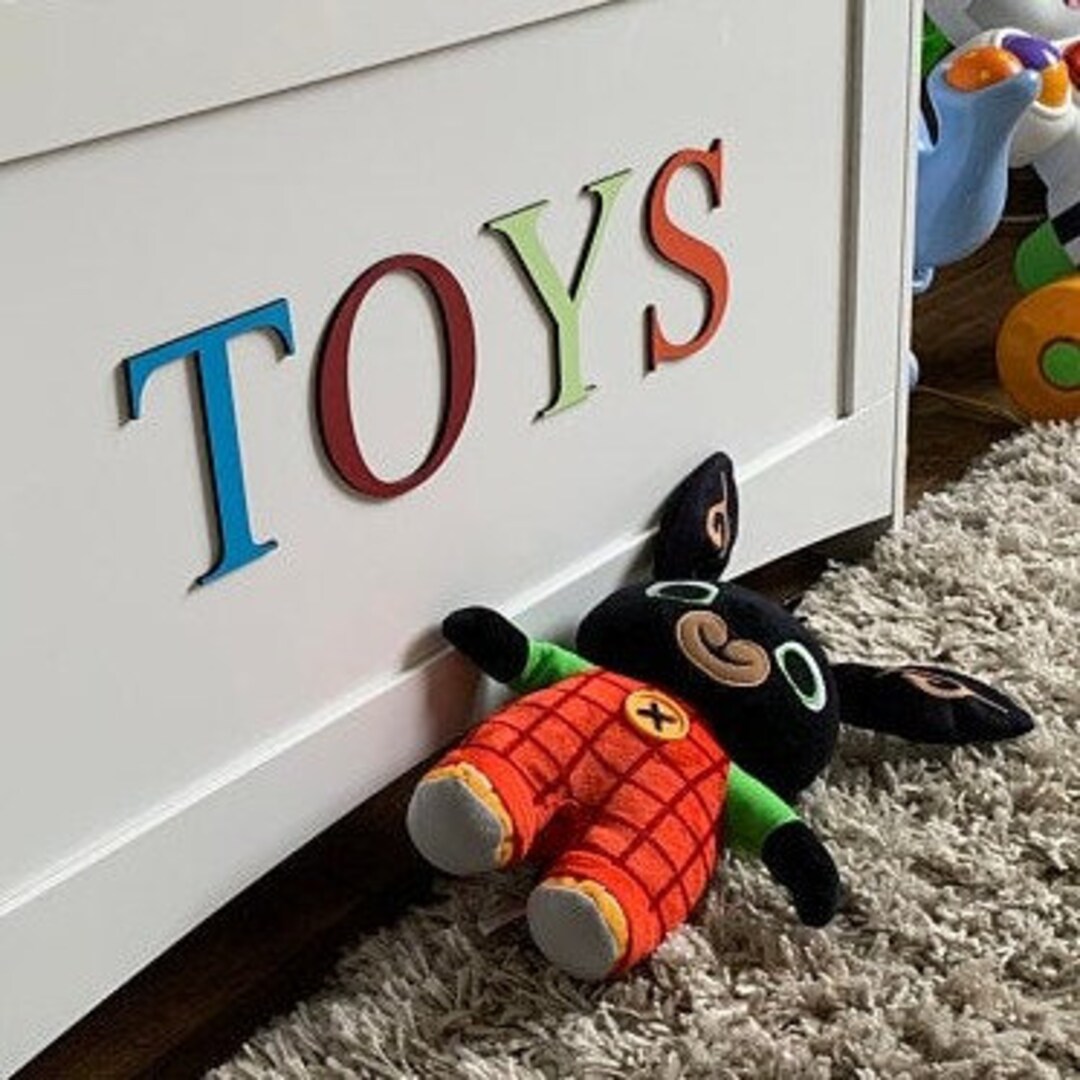 Painted Wooden Letters Names for Toy Boxes, Storage and Nursery Decor ...