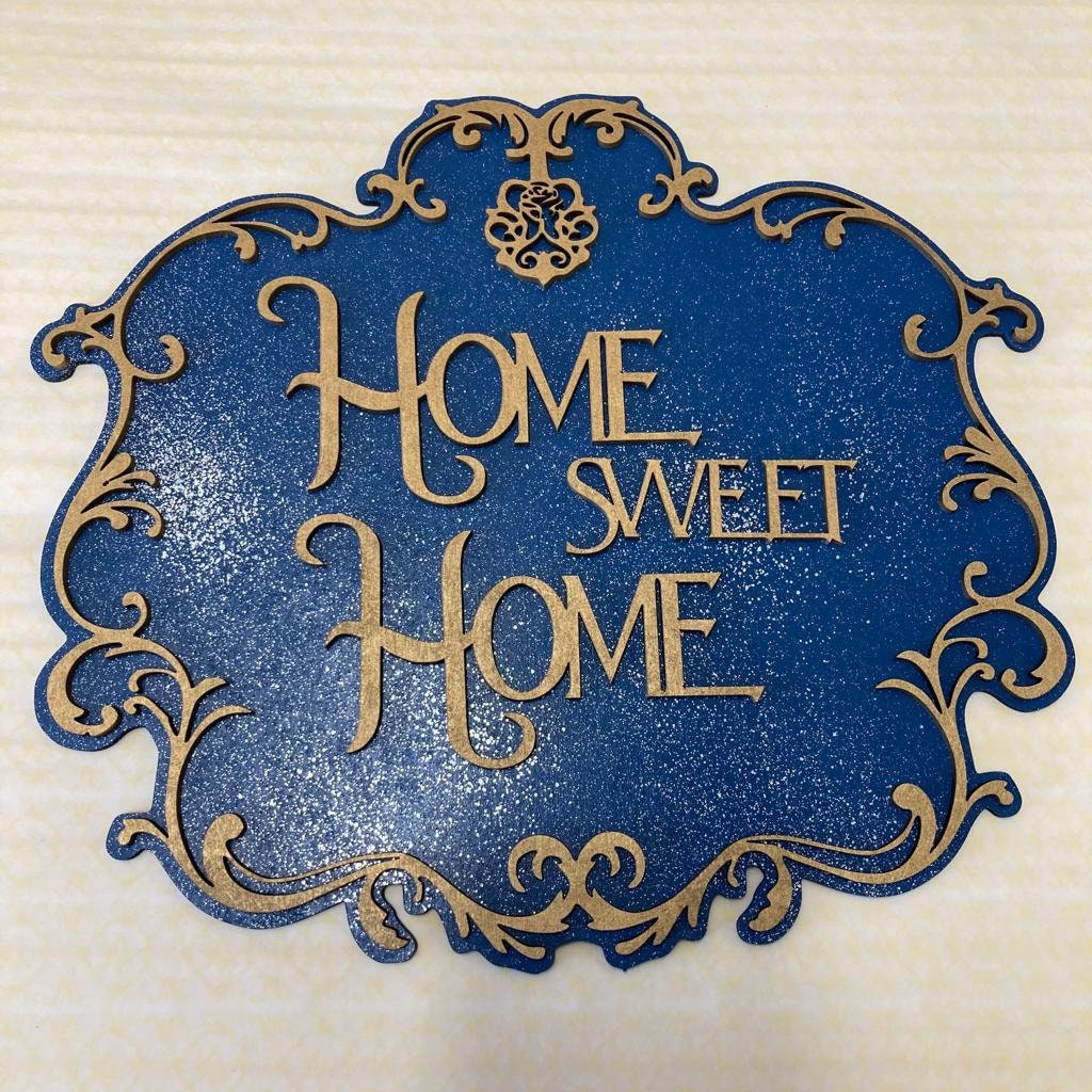 Beauty and the Beast Wooden Sign Any wording Themed wall | Etsy