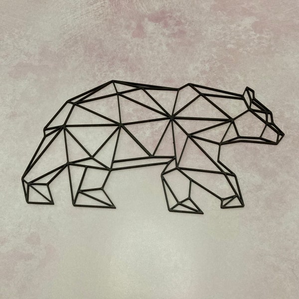 Geometric Bear Art - Etsy