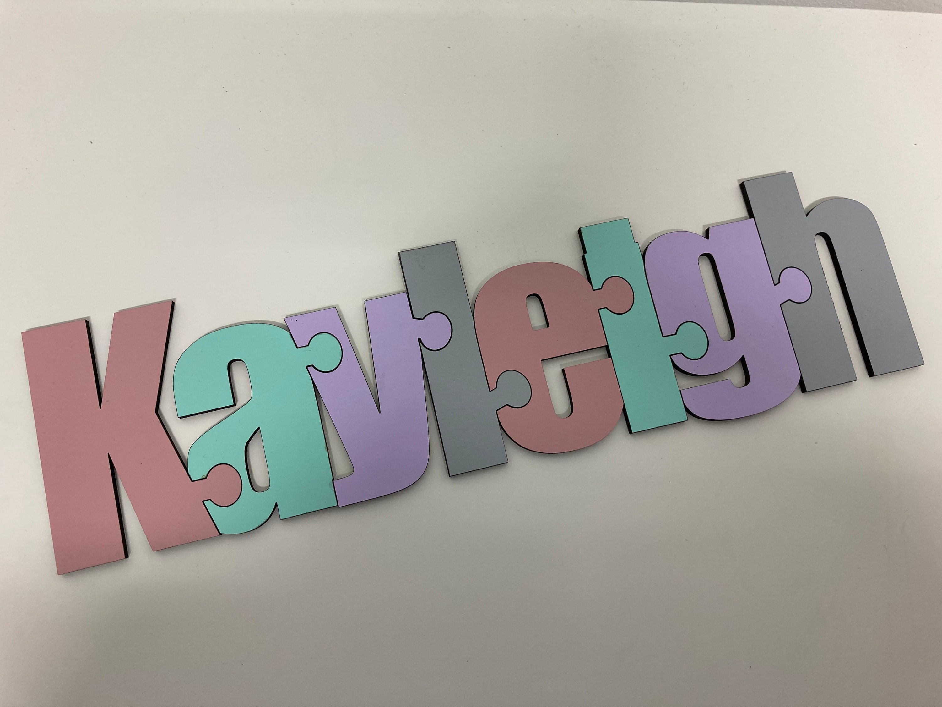 Wooden Jigsaw Name Child's Bedroom Decor Nursery Decor - Etsy