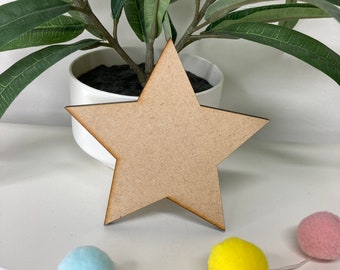Star Cutouts 4 Inches MDF Star Cutouts Laser Cut Star - Etsy
