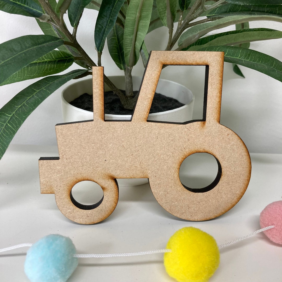 MDF Tractor Shape 6mm - Multiple Sizes Available - MDF Craft Blank - Etsy