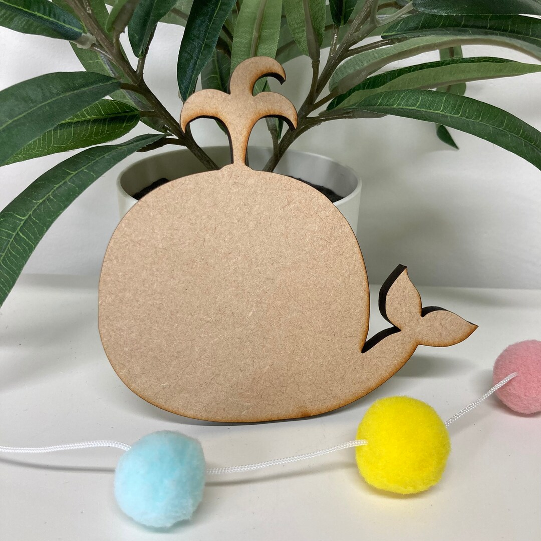 MDF Whale Shape 6mm - Multiple Sizes Available - MDF Craft Blank - Etsy