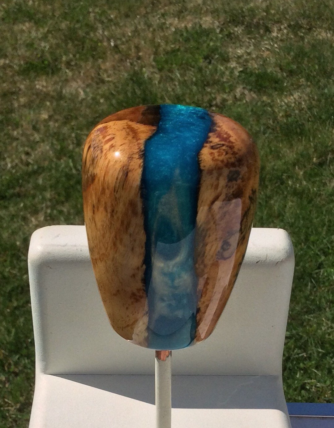 Custom Handmade Stick Shift Knobs,solid Spalted Maple Wood, Blue River ...
