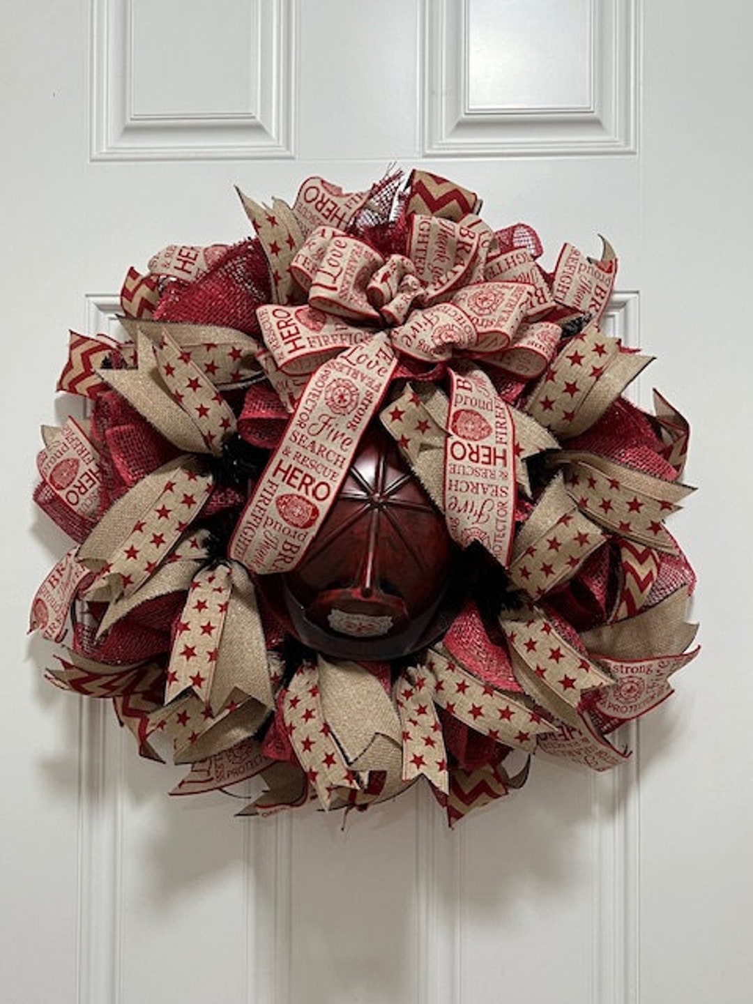 Firefighter Wreath, Fire Department, Heros Decor - Etsy