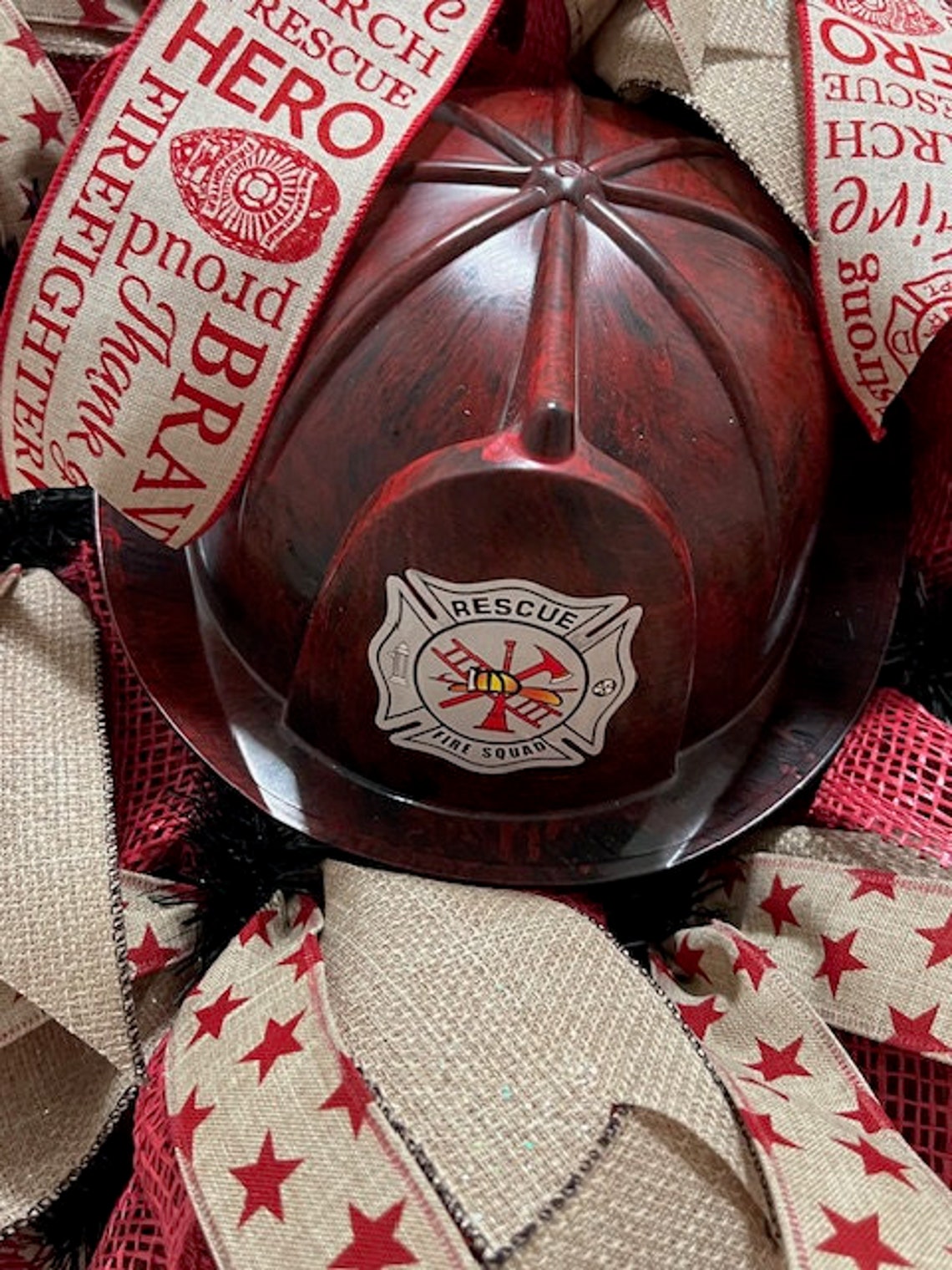 Firefighter Wreath, Fire Department, Heros Decor - Etsy