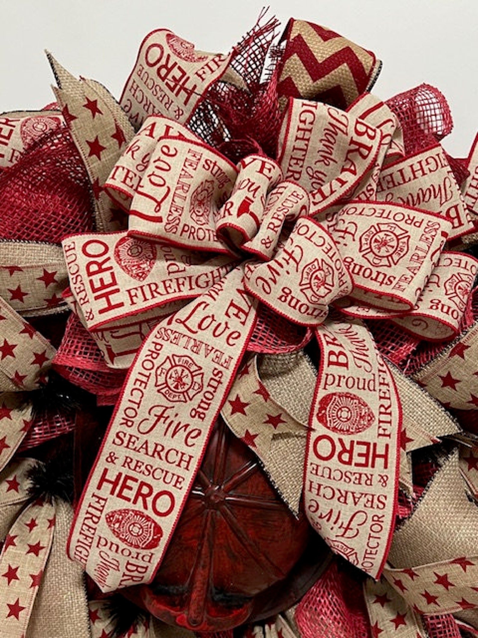 Firefighter Wreath, Fire Department, Heros Decor - Etsy
