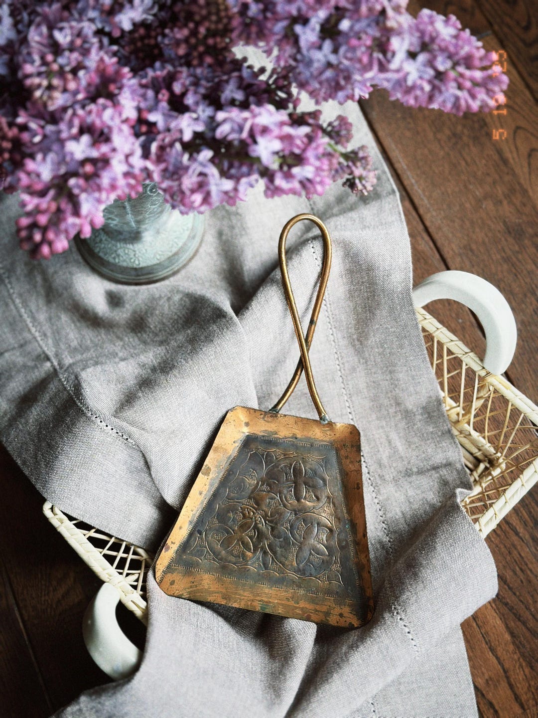 Vintage Copper Dust Pan, Victorian Home Decor, Primitive Home Accent ...