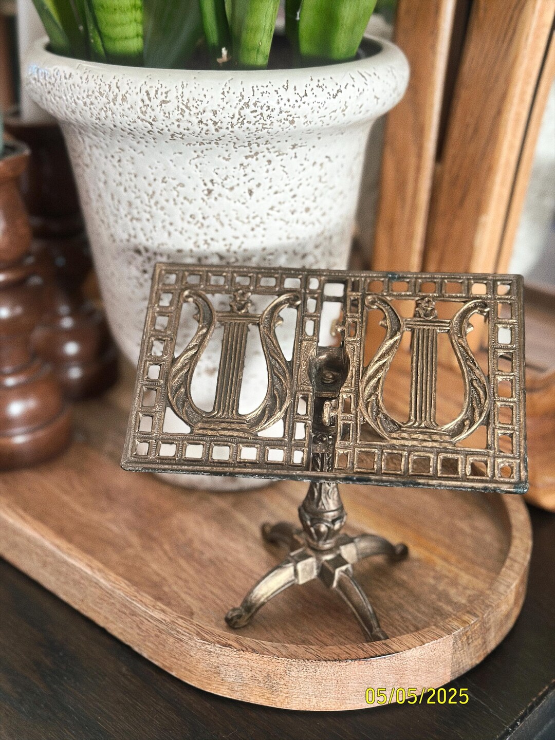 Vintage Brass Card Stand, Miniature Display Piece, Thoughtful Gift for ...