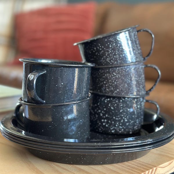 Enamelware Set - Etsy