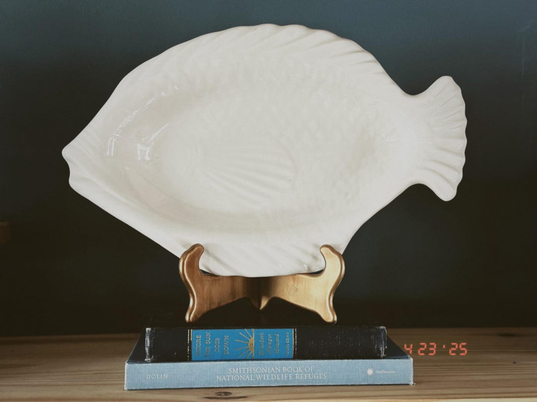 Midcentury Studio Pottery Fish Platter Plate - Etsy