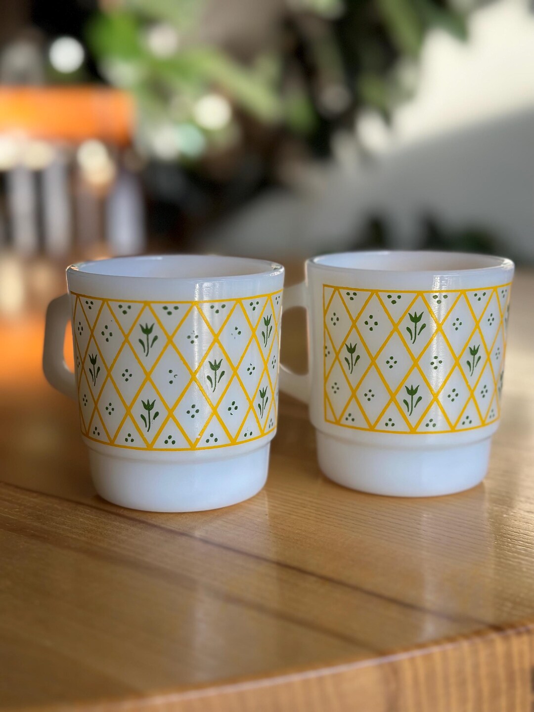 Vintage Termocrisa Tulip Mugs, Set of 2 Made in Brazil 1970s - Etsy
