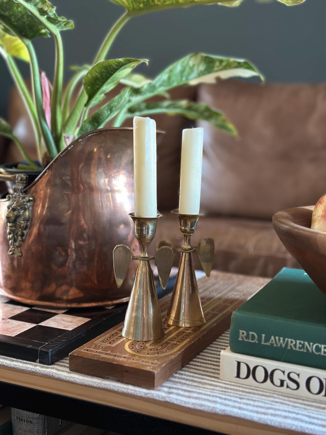 Vintage Brass Angel Candlestick Holders - Etsy