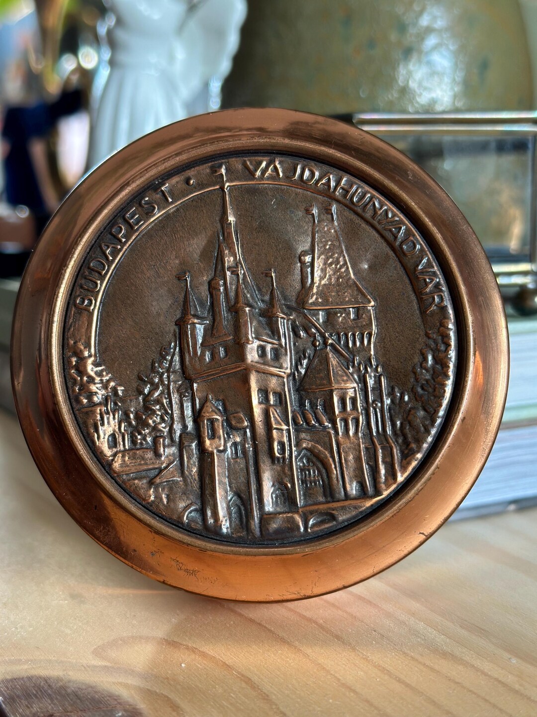 Budapest Copper Metalware Collectible Tin With Lid Jewelry Box Trinkets ...