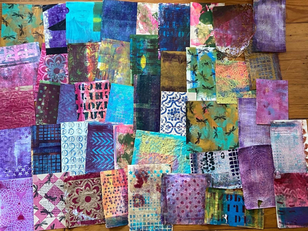 DIY Mixed Media Paper, 10 Page Pack, Collage Paper - Etsy