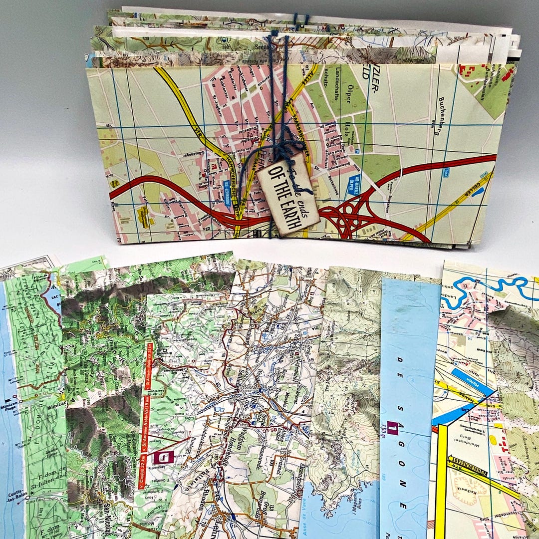 10 Original Map Cuts, Approx. 11 X 22 Cm - Etsy