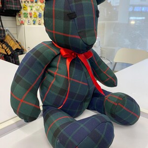 Gunn Tartan Teddy Bear 18” - Etsy