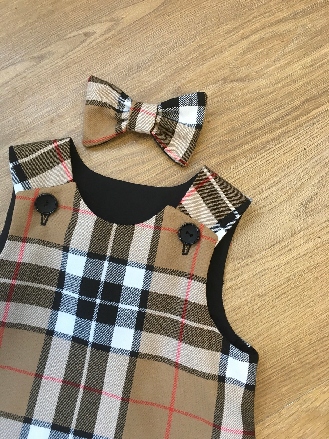 Thompson Tartan Pinafore Dress and Hair Bow - Etsy