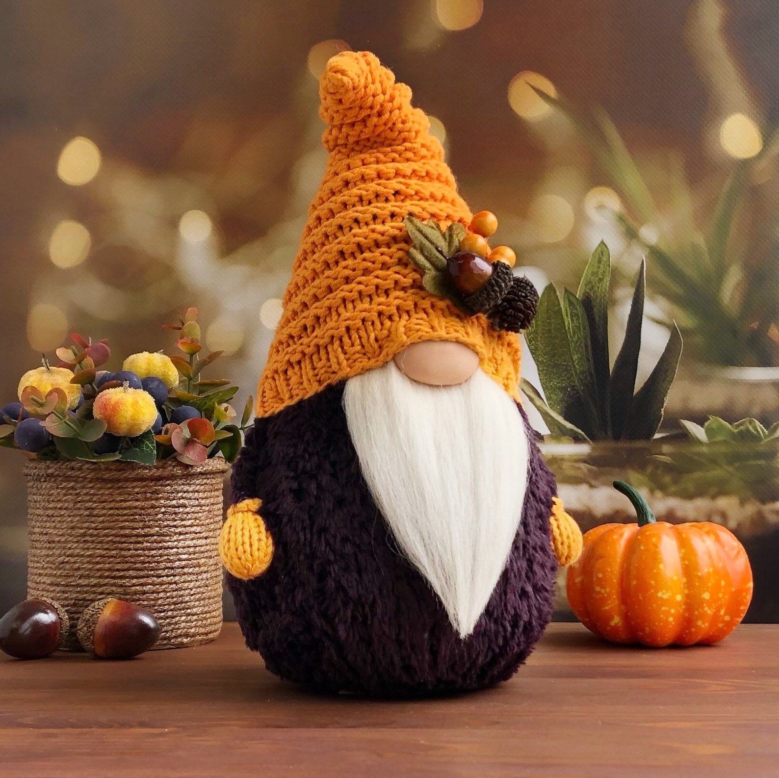 Fall Gnome Decor Thanksgiving gnome Thanksgiving decoration | Etsy