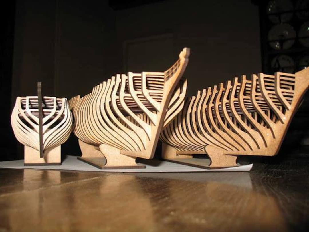 Ancient Ship Skeleton Dxf Svg Cdr Lasercut Ship 3d Puzzle Model Mdf ...