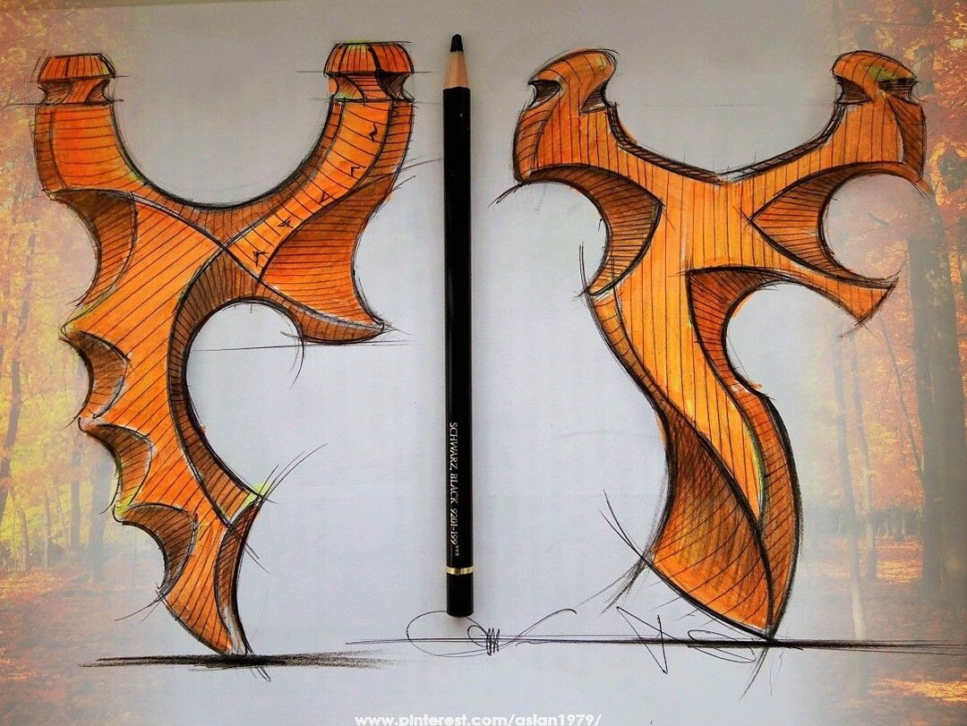 Slingshot Handle Designs Plans Templates Cad Vector Files for Lasercut ...