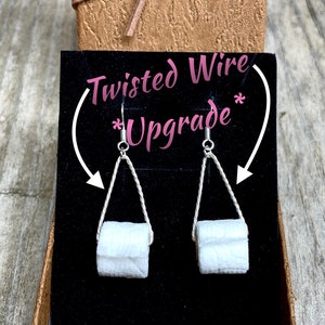 Toilet Paper Earrings,real Toilet Paper,weird Earrings,crazy Earrings ...