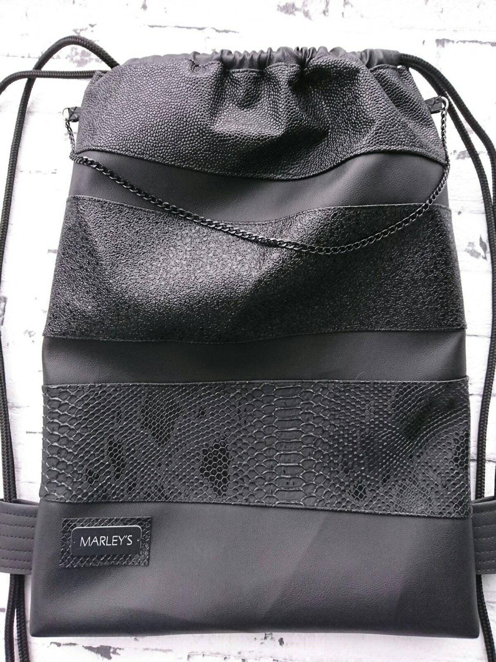 Drawstring Backpack Black, Drawstring Backpack Womens, Laptop Bag ...