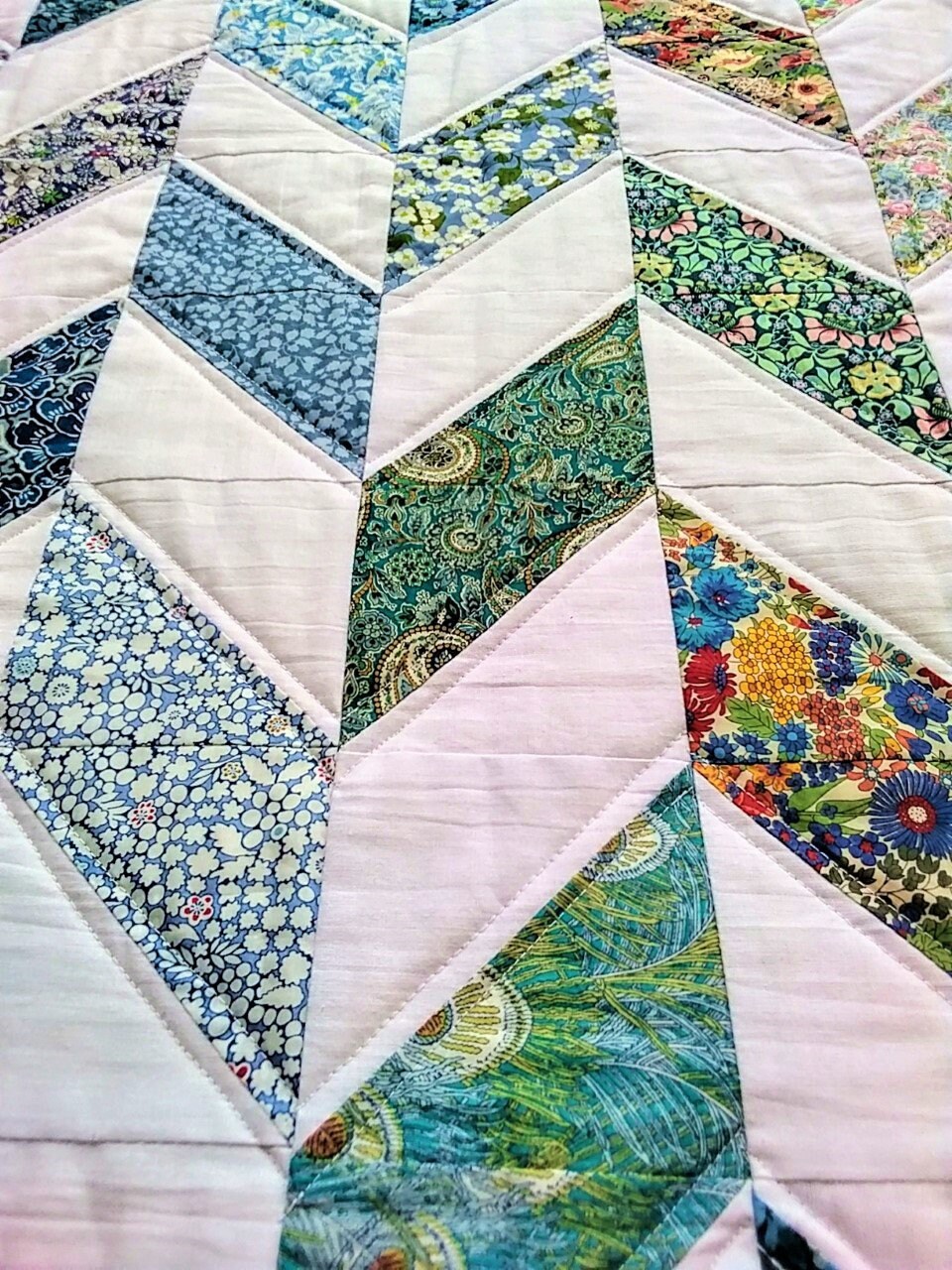 Handmade Liberty of London Herringbone Quilt Throw - Etsy