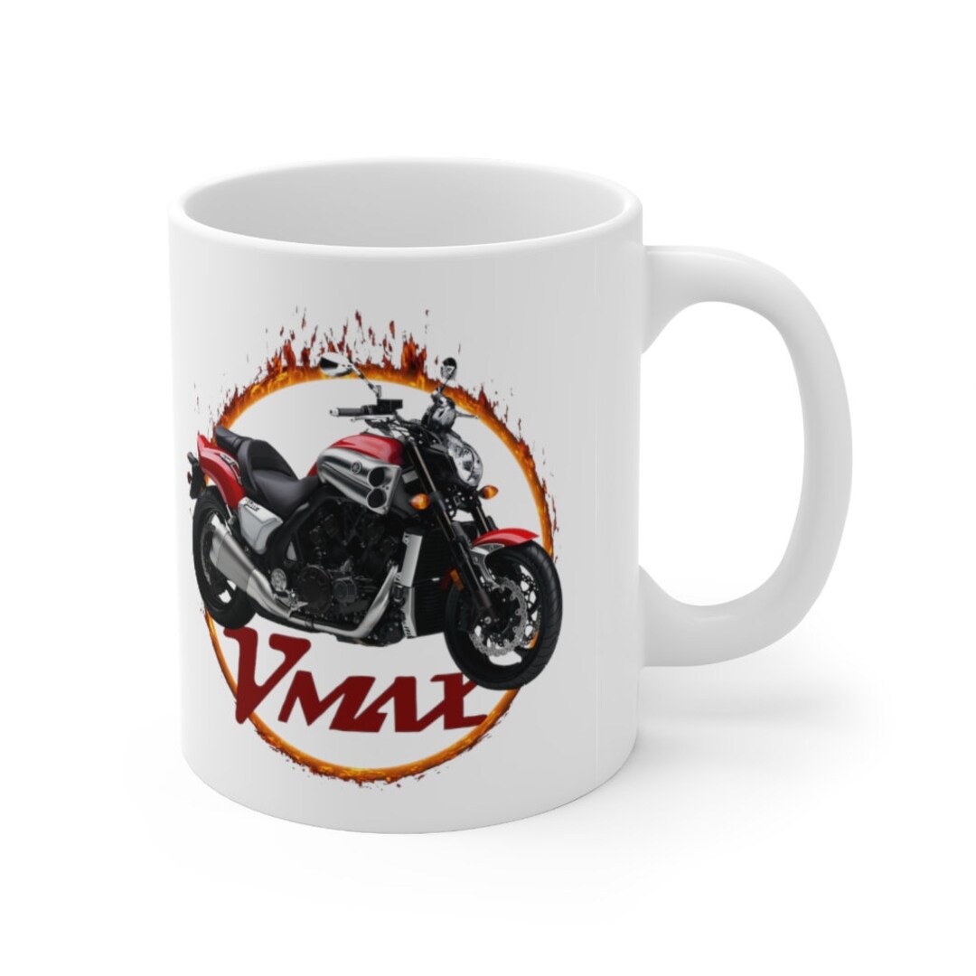 Yamaha Vmax VMX Fire Motorcycle Ceramic Coffee Mug 11oz, Printed in USA ...
