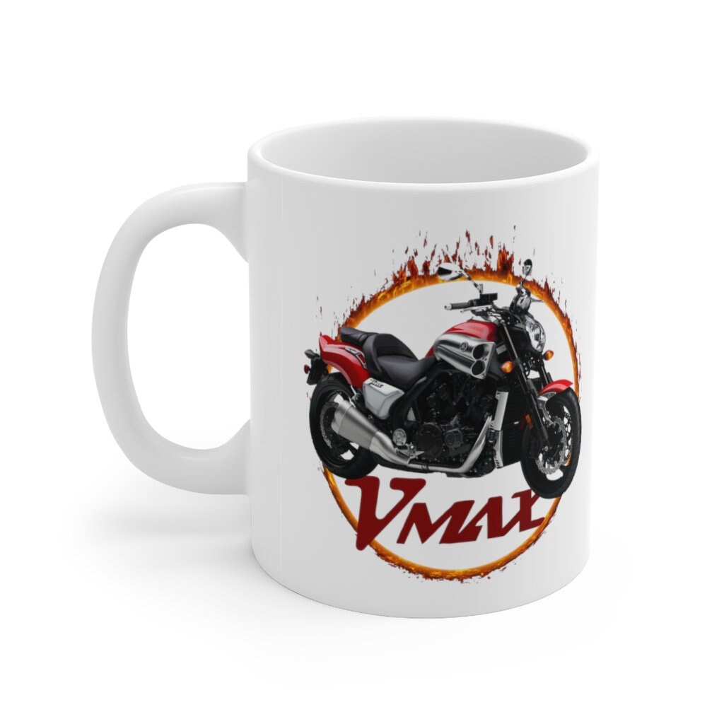 Yamaha Vmax VMX Fire Motorcycle Ceramic Coffee Mug 11oz, Printed in USA ...