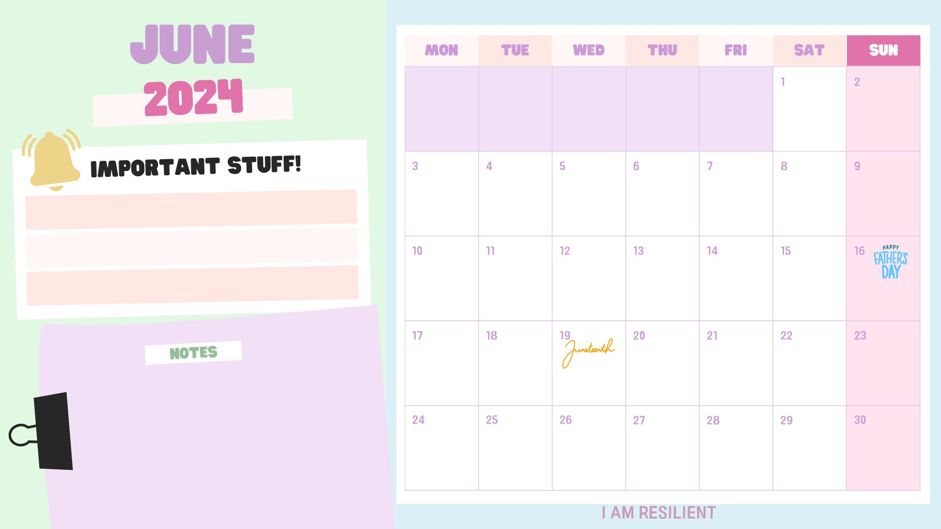 2024 Printable & Fully Editable Calendar With Affirmations - Etsy