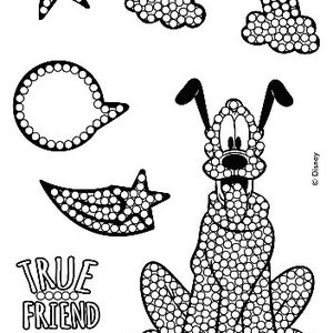 Disney's Pluto Crystal/diamond Art A6 Stamp Set- Use With Crystals ...
