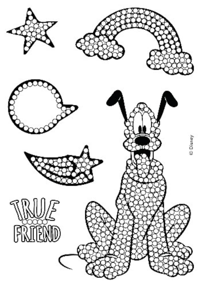 Disney's Pluto Crystal/diamond Art A6 Stamp Set- Use With Crystals ...