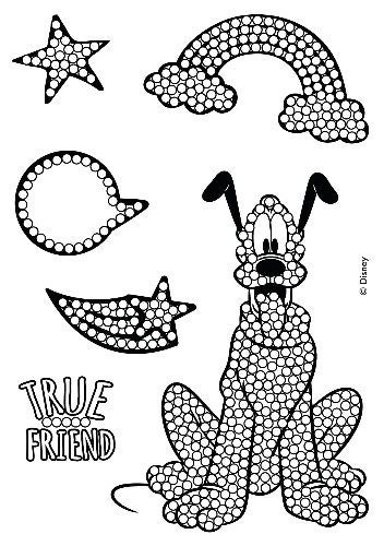 Disney's Pluto Crystal/diamond Art A6 Stamp Set- Use With Crystals ...