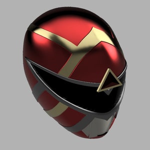 Boom Red Omega Power Ranger 3d Model Helmet - Etsy