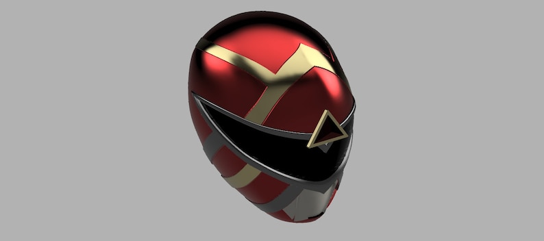 Boom Red Omega Power Ranger 3d Model Helmet - Etsy Hong Kong
