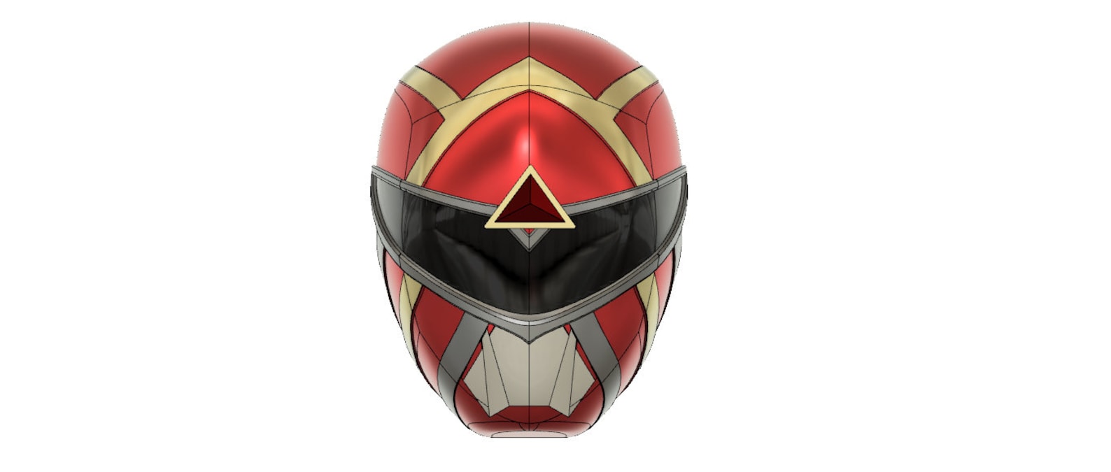 Boom Red Omega Power Ranger 3d Model Helmet - Etsy