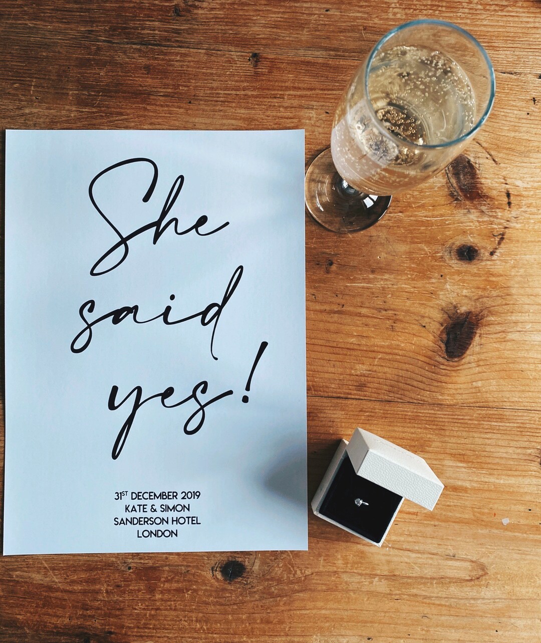Engagement Print// She Said Yes// Print// Engagement// - Etsy