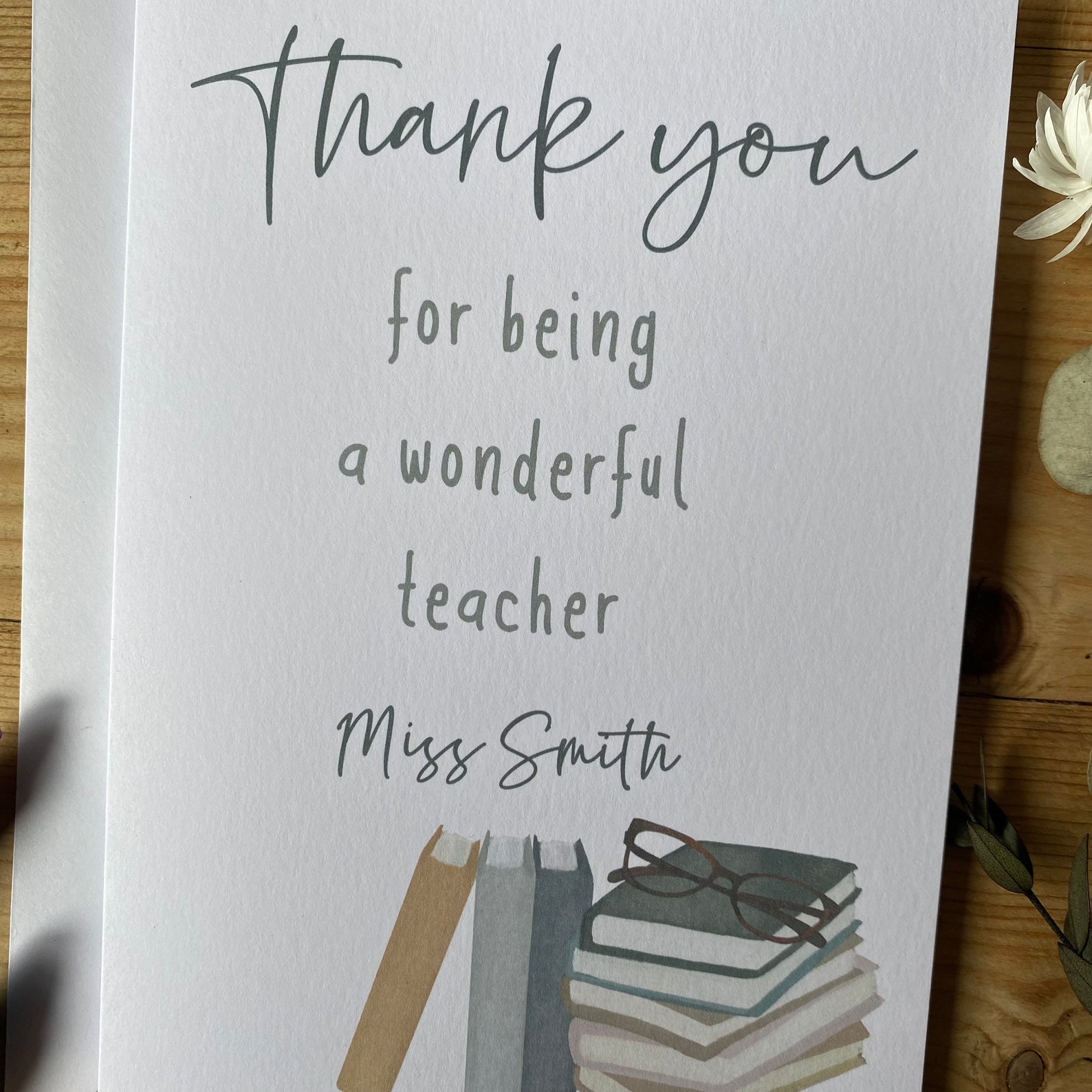 Thank You Teacher// Teacher Card// TA Card// End of Year - Etsy