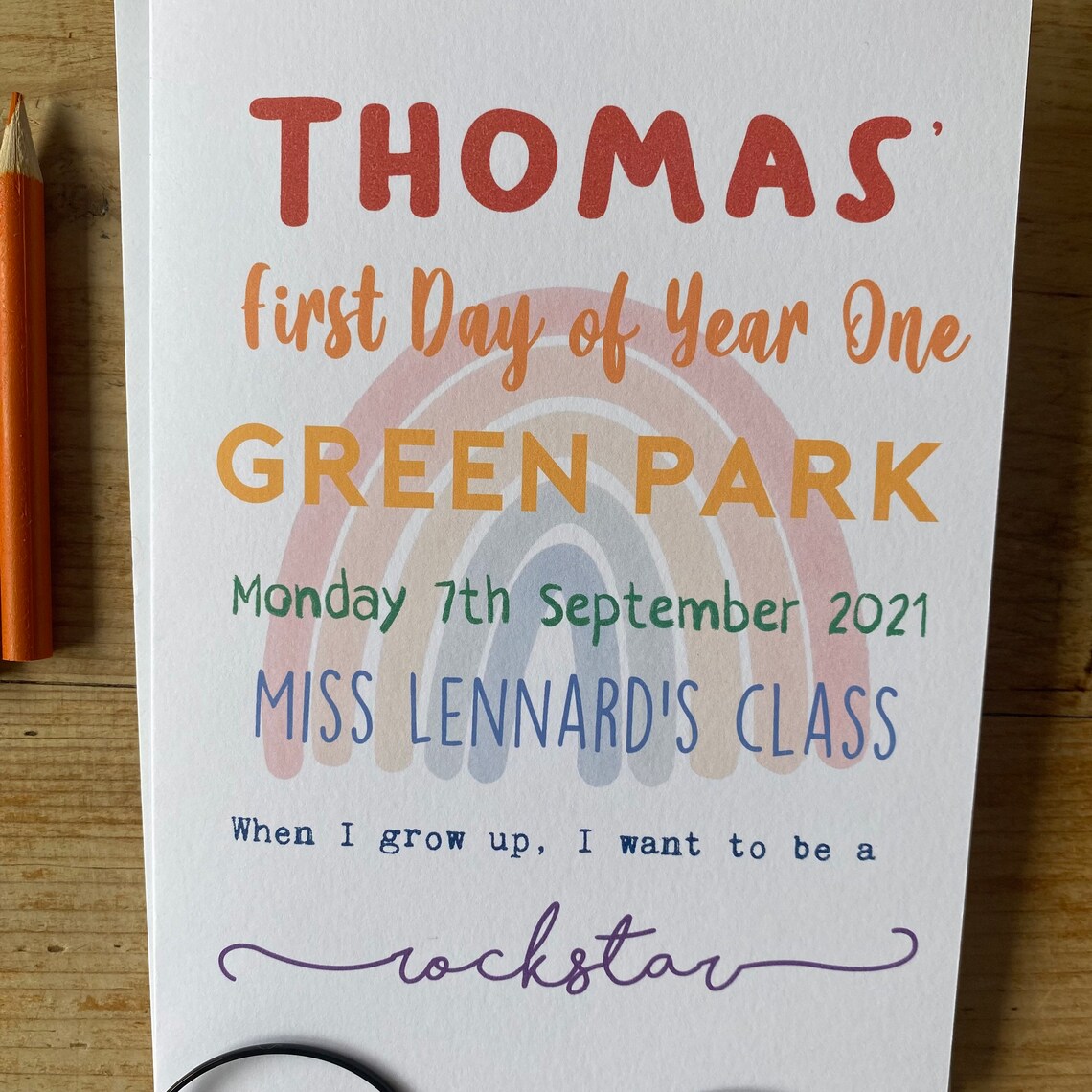 First Day of School Card// Happy First Day// Personalised - Etsy UK