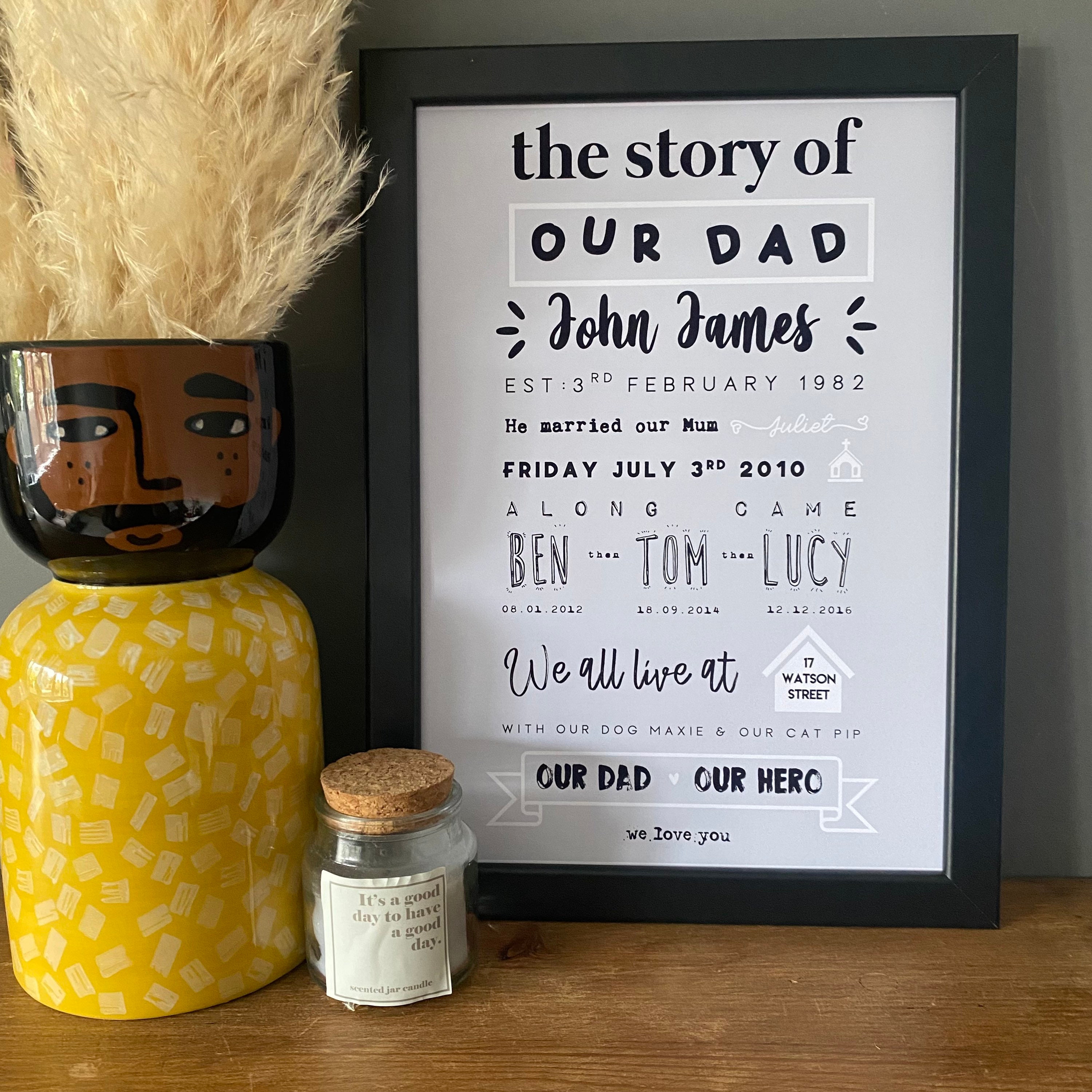 The Story of Dad// Fathers Day Print// Dads Print// Gifts for - Etsy
