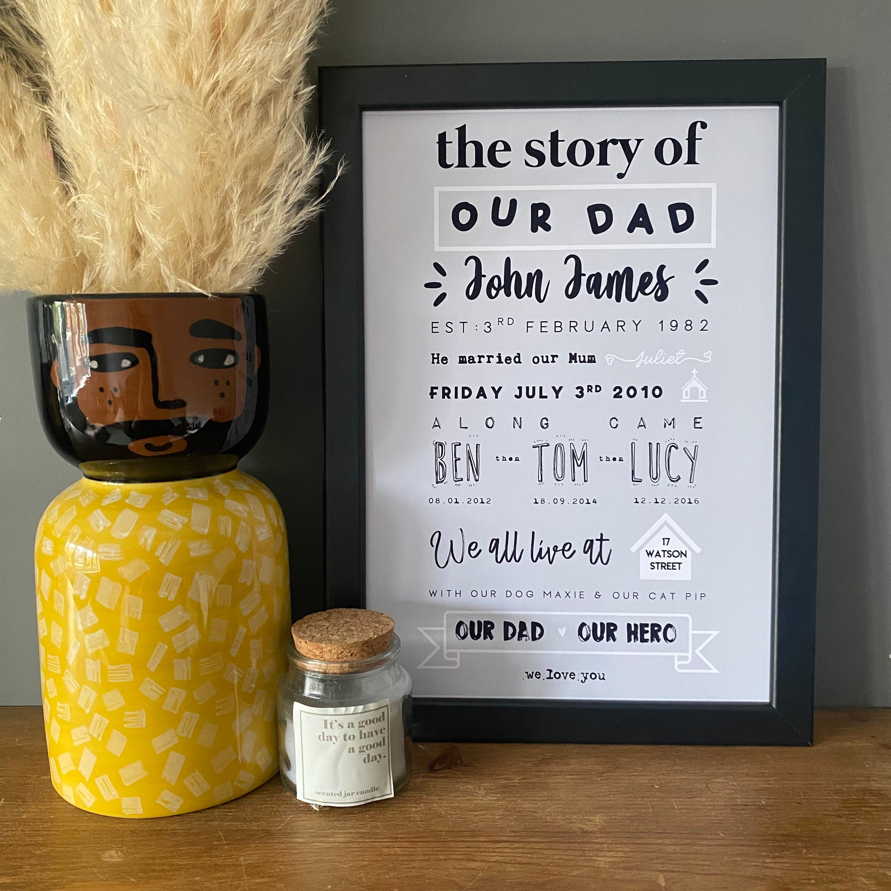 The Story of Dad// Fathers Day Print// Dads Print// Gifts for - Etsy