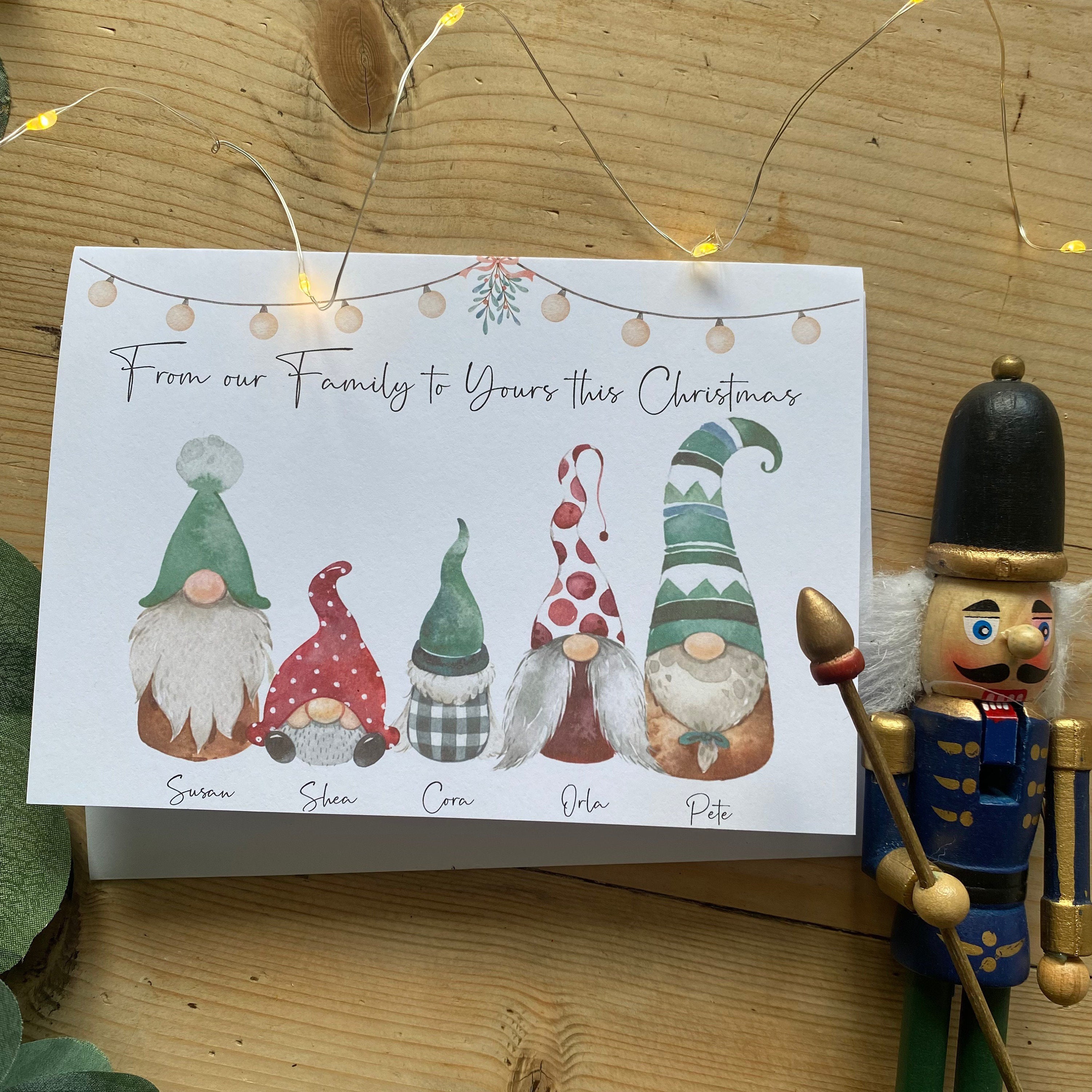 Gonk Print Christmas Gnomes Christmas Gonks Personalised | Etsy