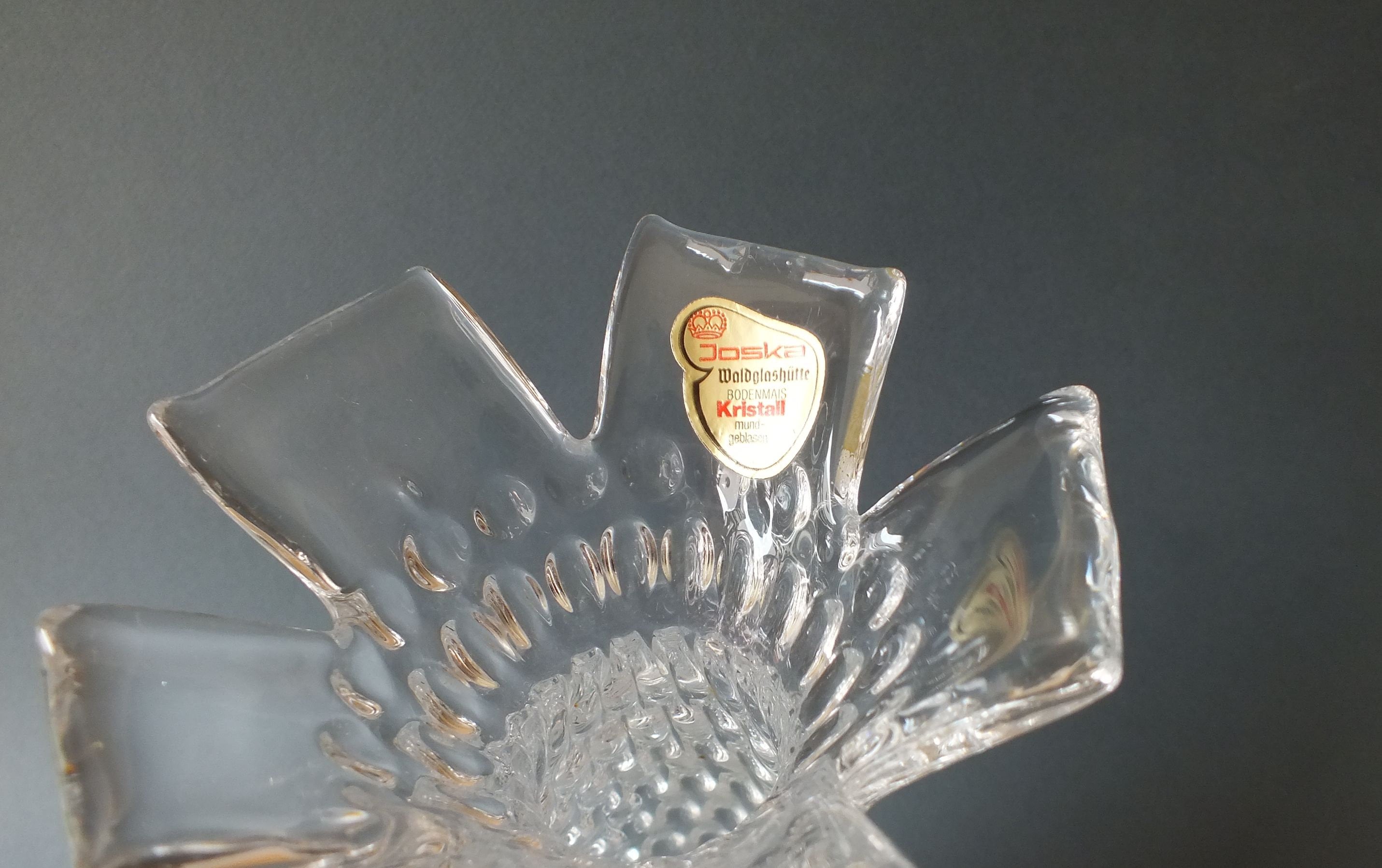 Joska Crystal Corn Vase - Joska Waldglashütte Vase - Vintage 1960s - Etsy