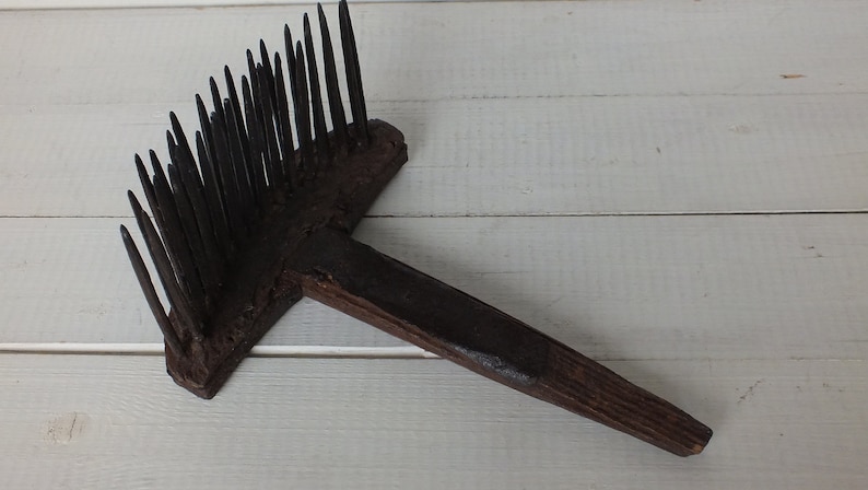 Antique Wool Comb Rare Old Wool Tool Ethnic Wooden Comb Primitive ...