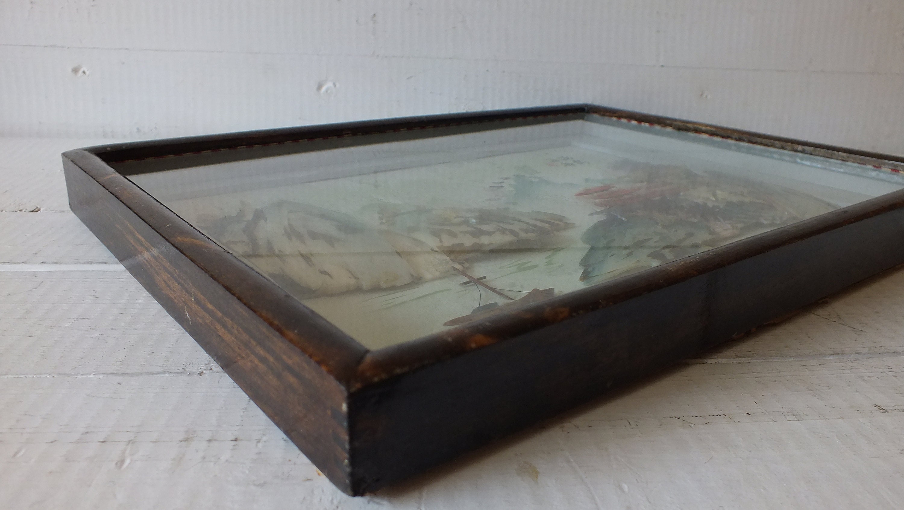 Chinese Shell Art Wall Decor Chinese Wall Art 3D Glass Shadow Box ...