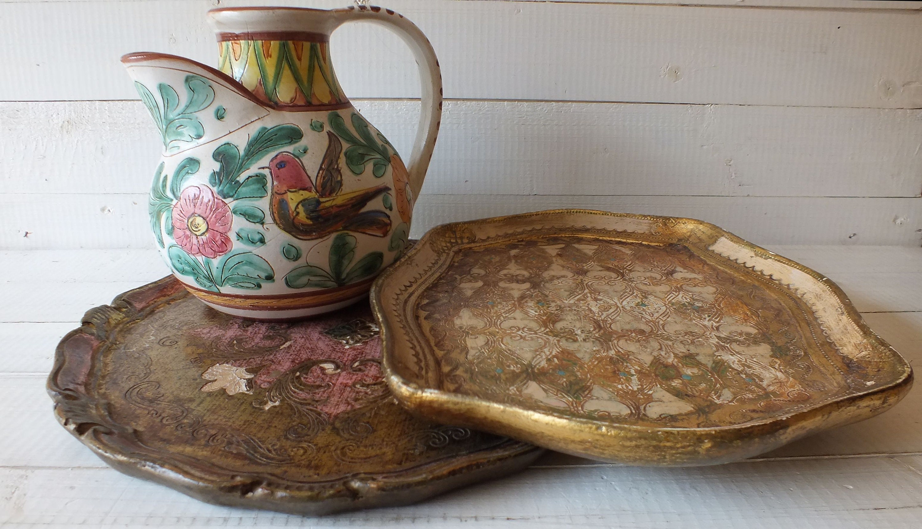 Wooden Florentine Trays - Italian Handpainted Trays - Florentine Trays ...