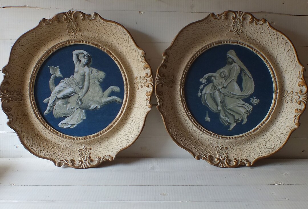 Wiehler Gobelin Day and Night Two Pieces Needlepoint Art Hand Made ...